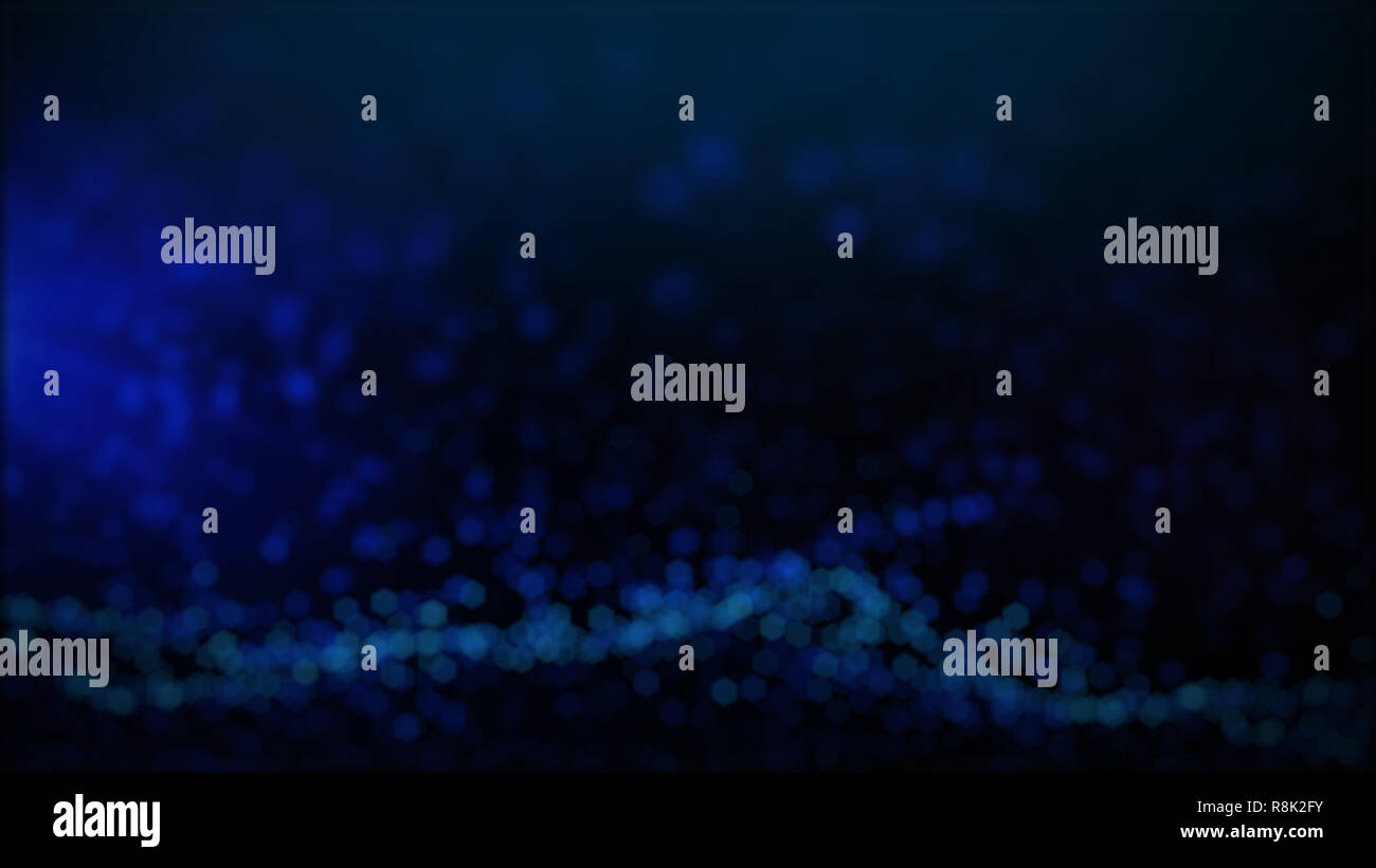 Blue particles abstract blurred glowing background computer generated ...