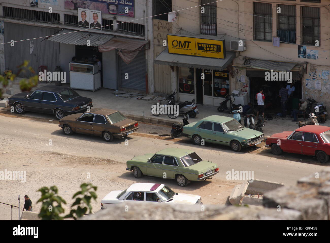 Old cars driving through the city of Tripoli, Lebanon Stock Photo - Alamy