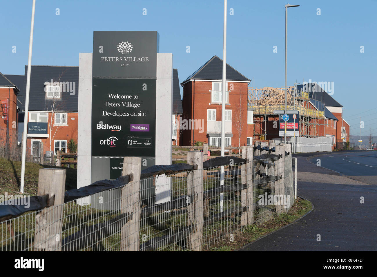 Peters Village, Wouldham, Kent ME1. The new village development sits on ...