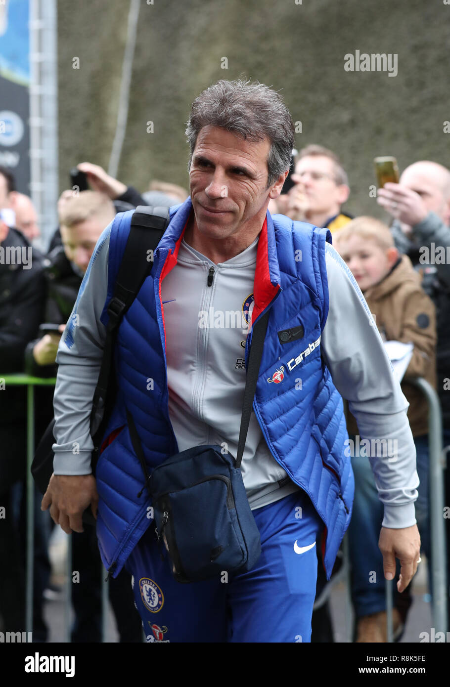 Chelsea assistant manager Gianfranco Zola during the Premier League ...