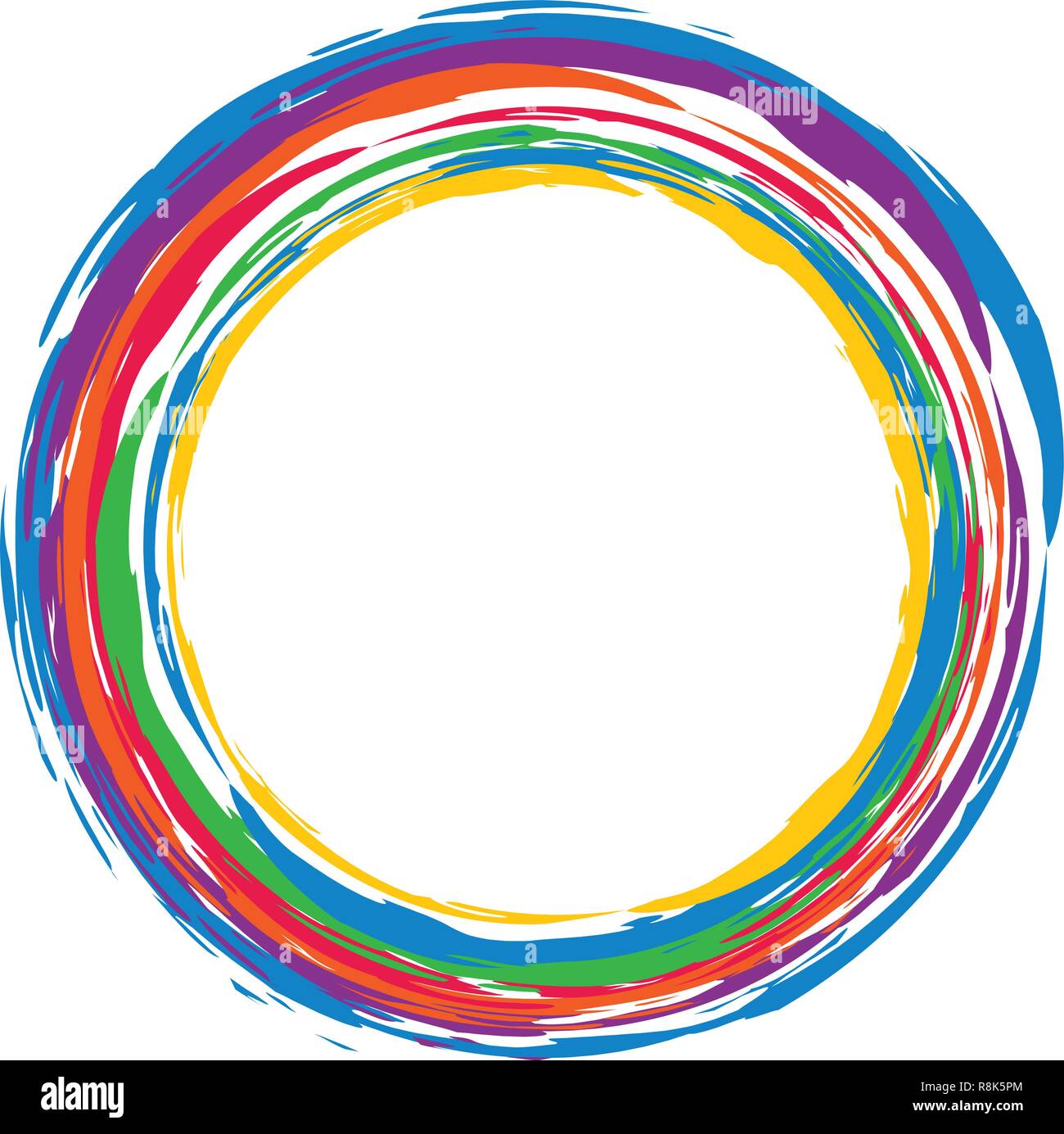 Old frame round isolated black Stock Vector Images - Alamy