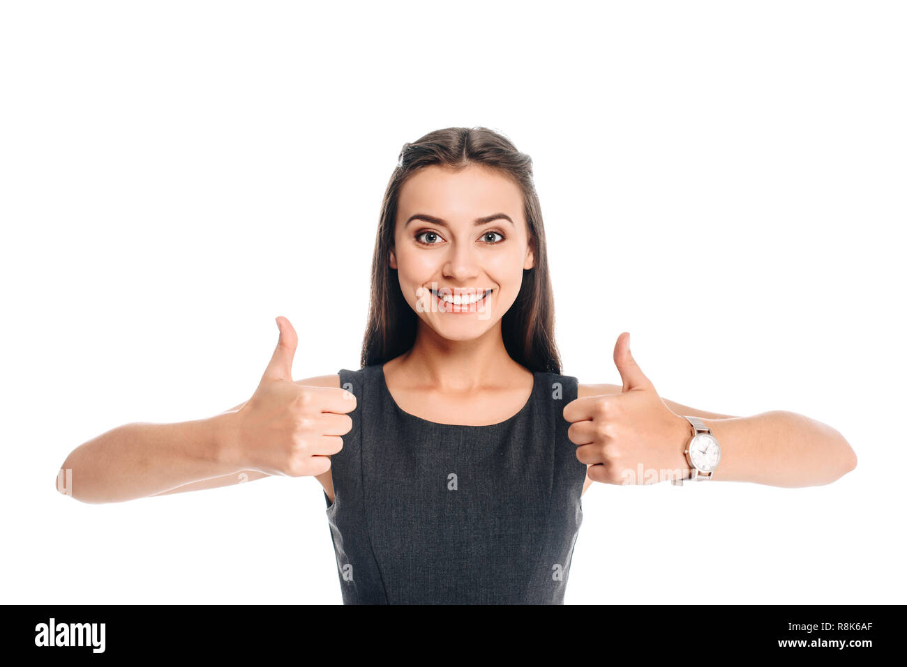 Stylish pose young thumbs up hi-res stock photography and images - Alamy