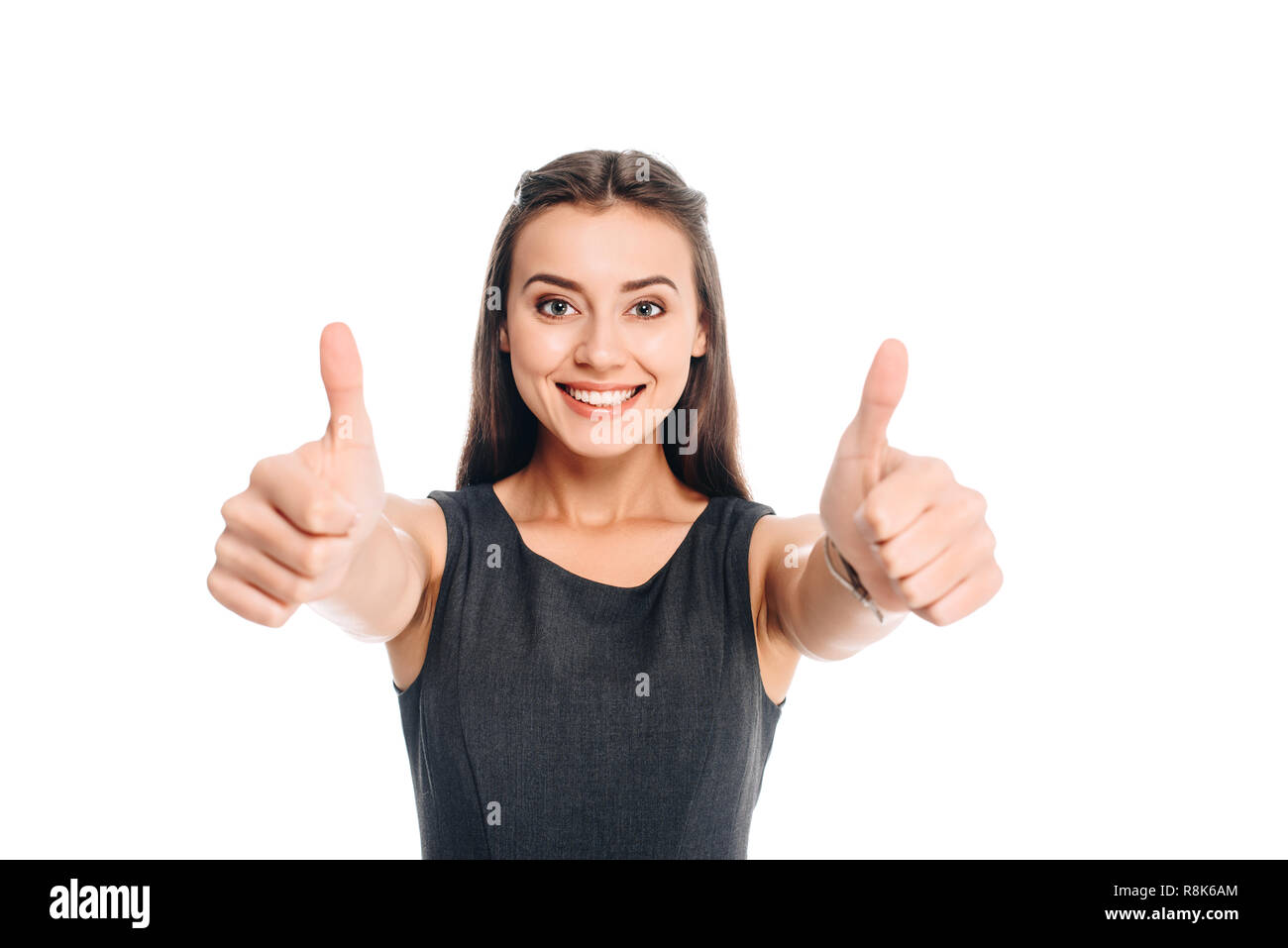 Stylish pose young thumbs up hi-res stock photography and images - Alamy