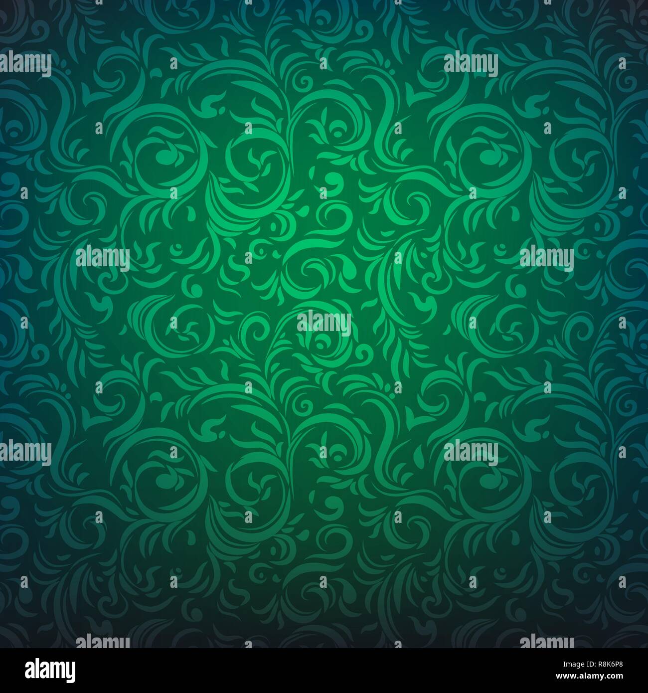 Retro tile floral background Stock Vector Images - Alamy