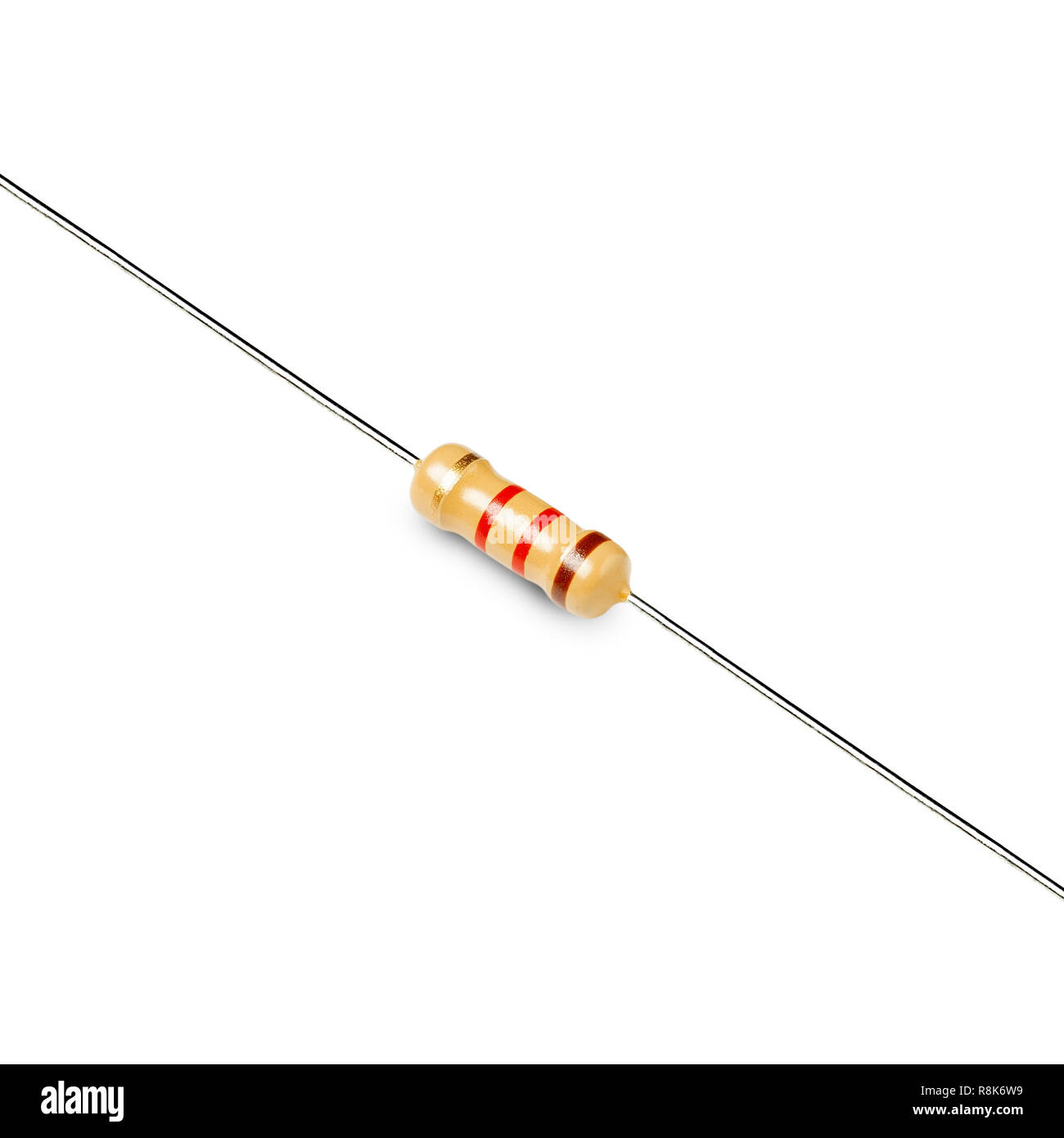 Resistor DC voltage on the white background macro Stock Photo - Alamy