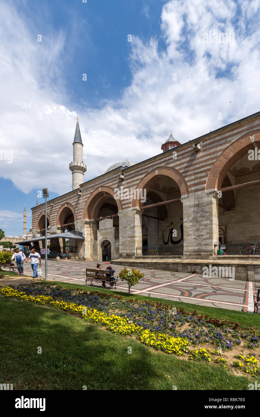 EDIRNE, TURKEY - MAY 26, 2018: Eski Camii Mosque in the center of city ...