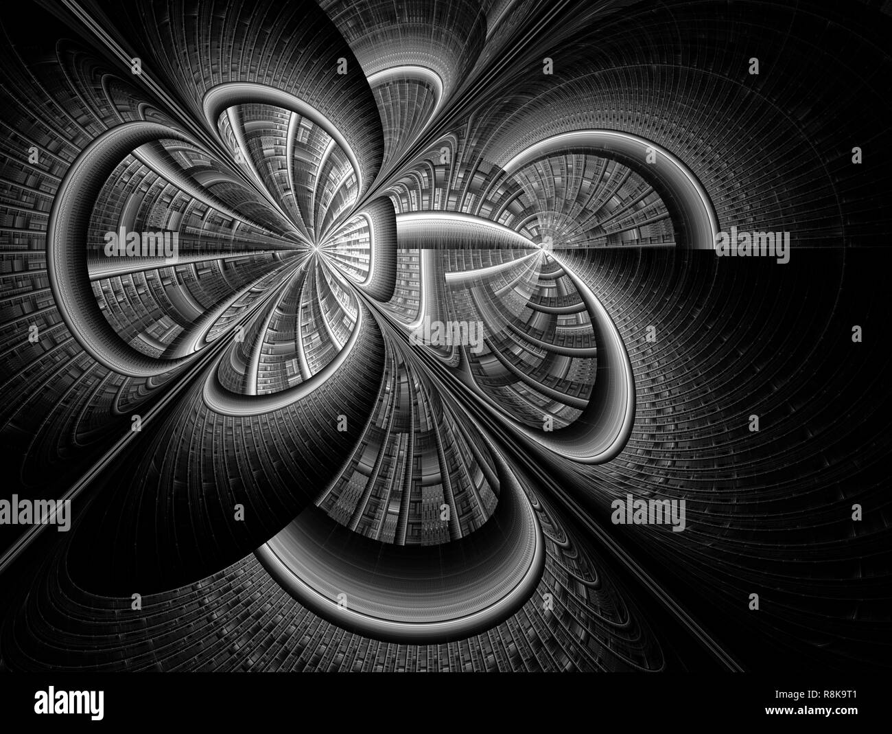 Stylized images of flowers and intersecting spiral lines. The infinity ...
