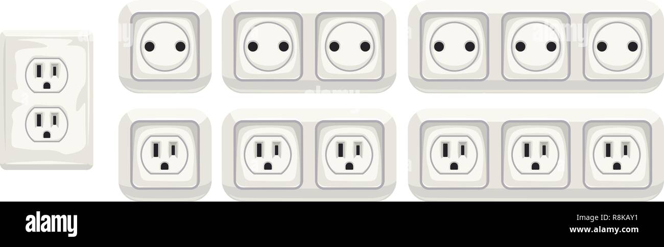 electrical outlet set Stock Vector Image & Art - Alamy