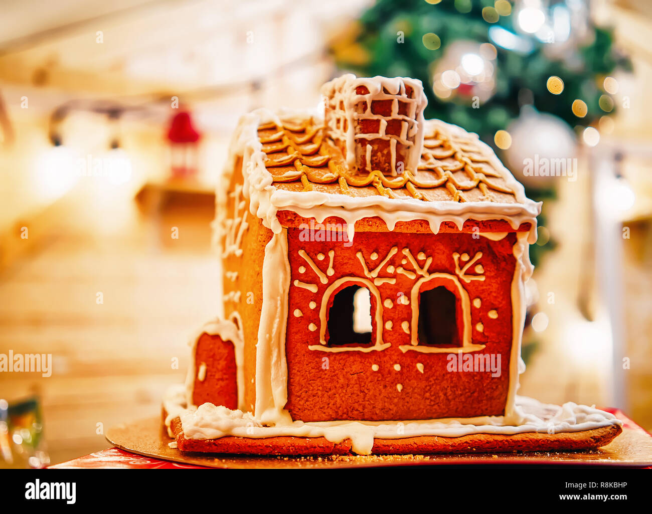 Gingerbread house at Christmas market in Vilnius in Lithuania Stock ...