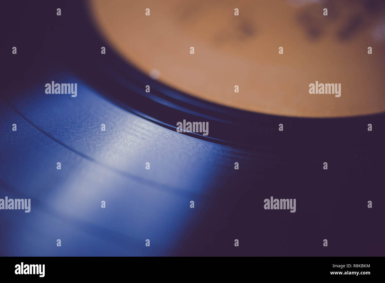 An abstract view of a vintage record creates a unique background Stock ...