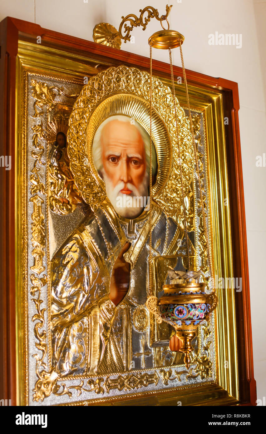 Icon of Saint Nicholas of Bari at the Russian Orthodox Cathedral in ...