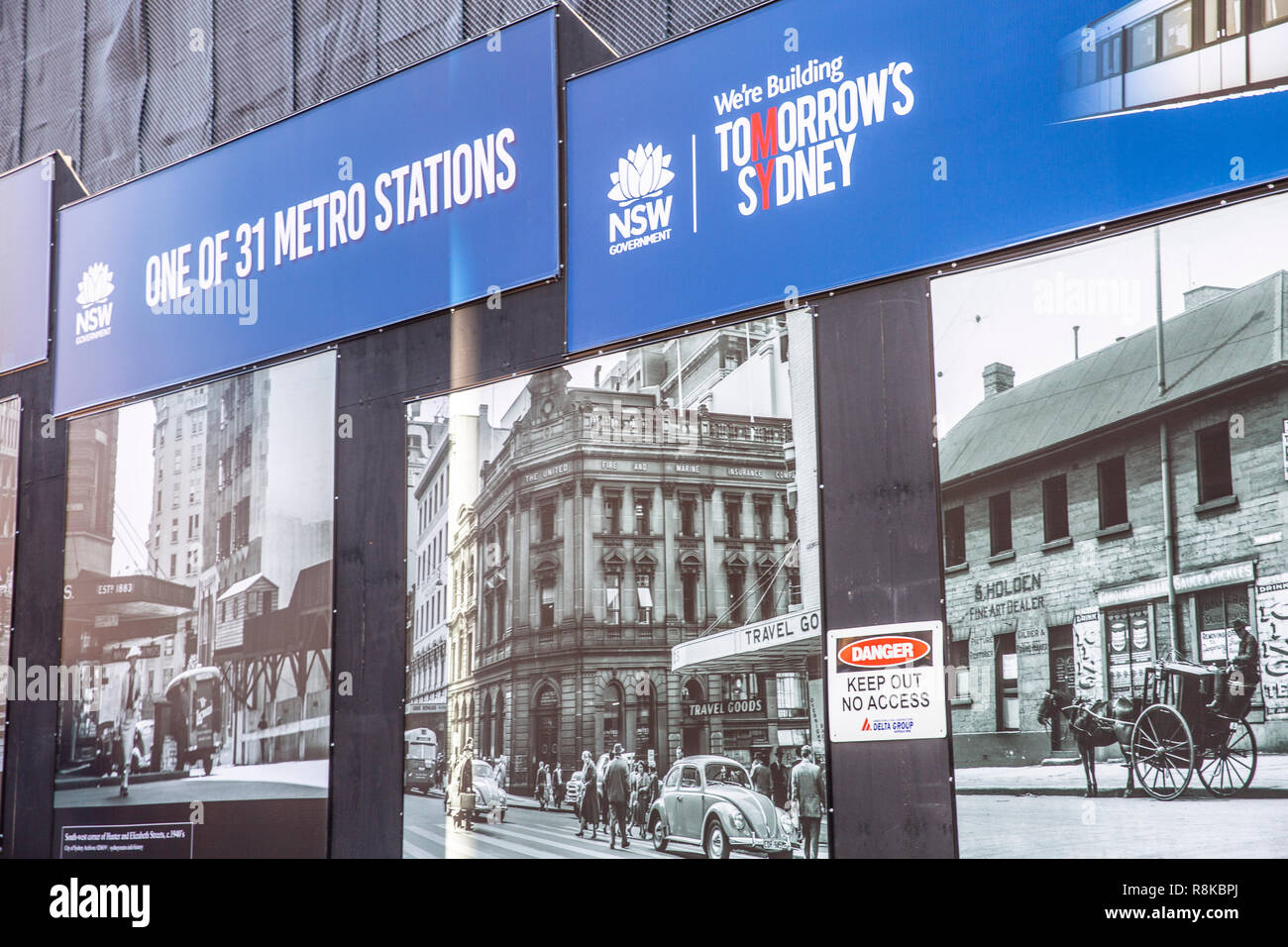 Construction of one of the new 31 sydney Metro railway stations in ...