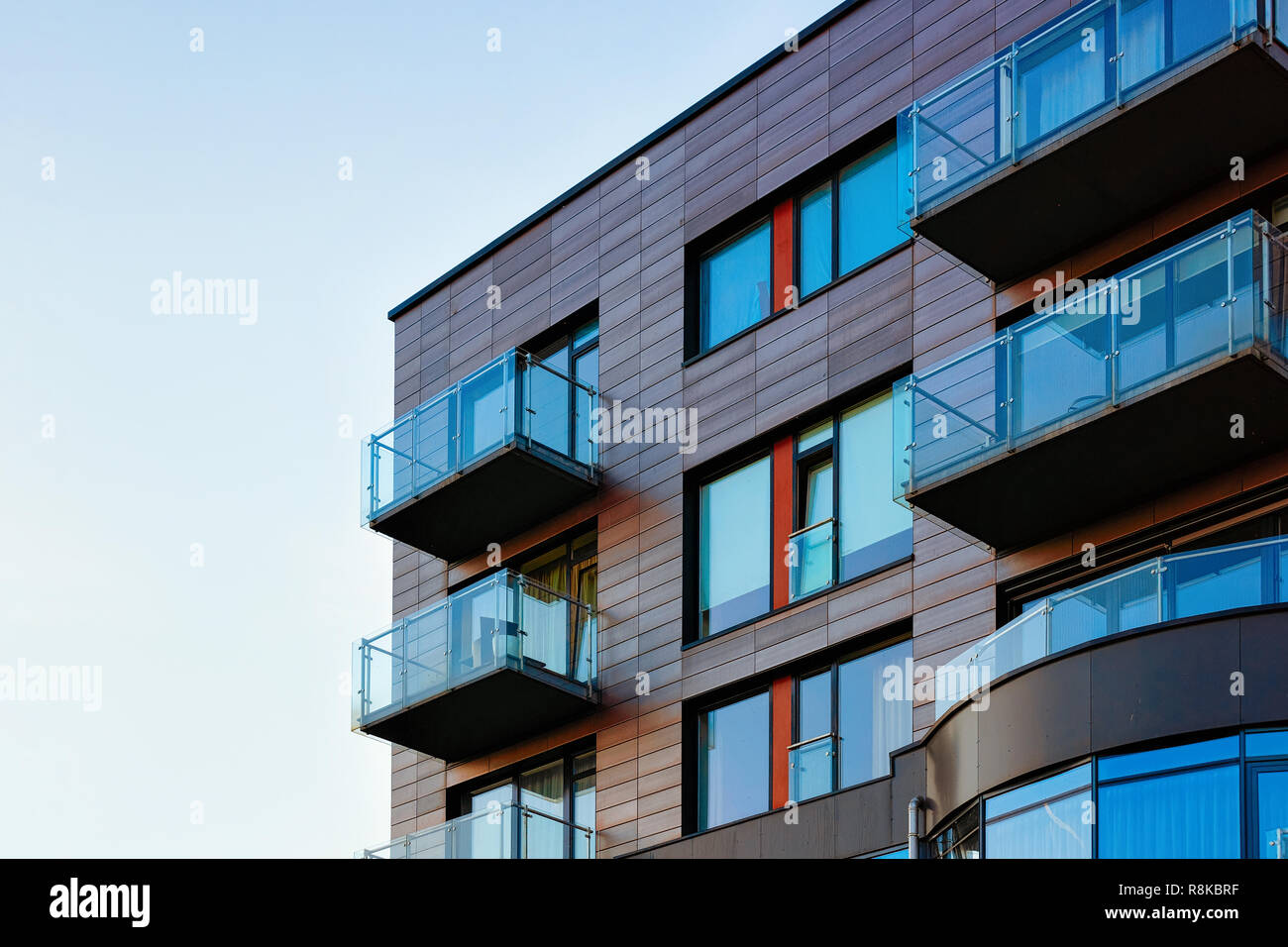 Facade of modern luxury apartment building concept Stock Photo - Alamy