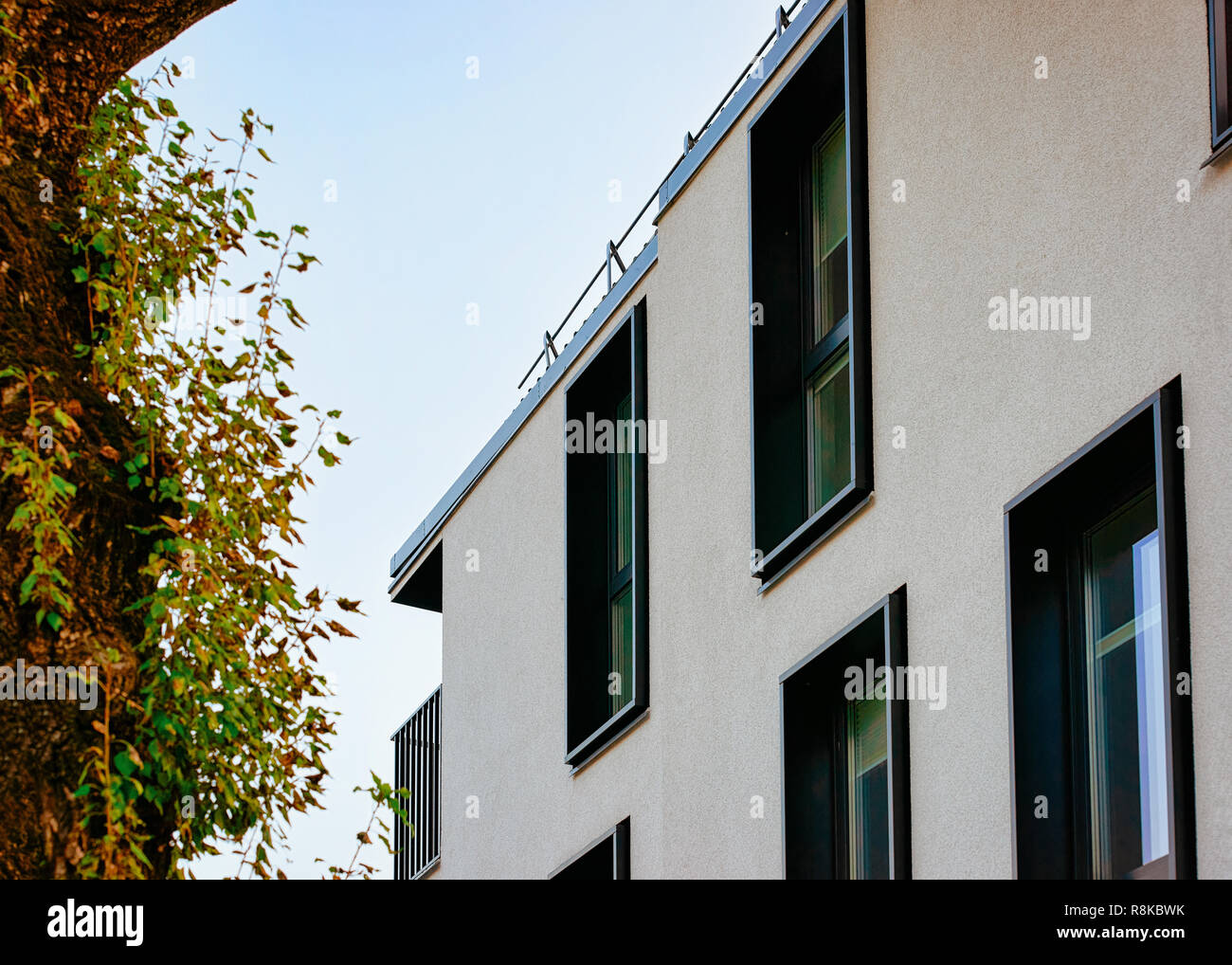 Fragment of Modern residential apartment house concept Stock Photo - Alamy