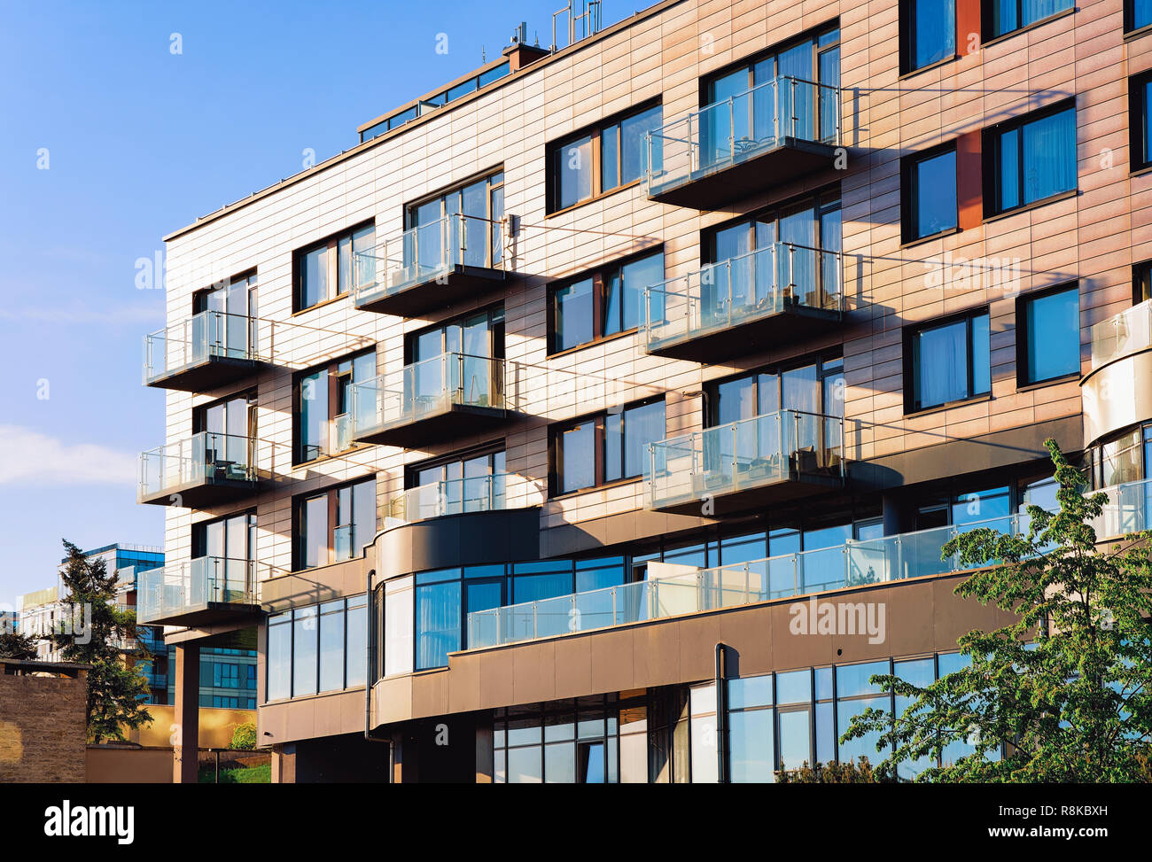 Modern apartment building exterior concept Stock Photo - Alamy