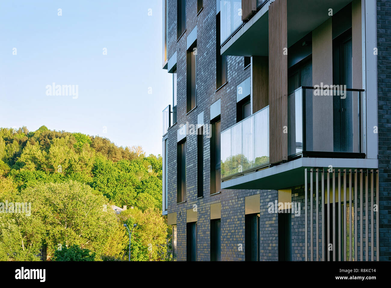 Modern flat building architecture concept Stock Photo - Alamy