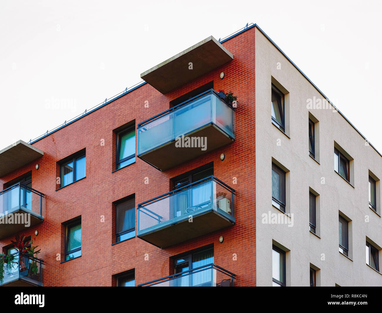 New modern apartment building architecture exterior concept ...