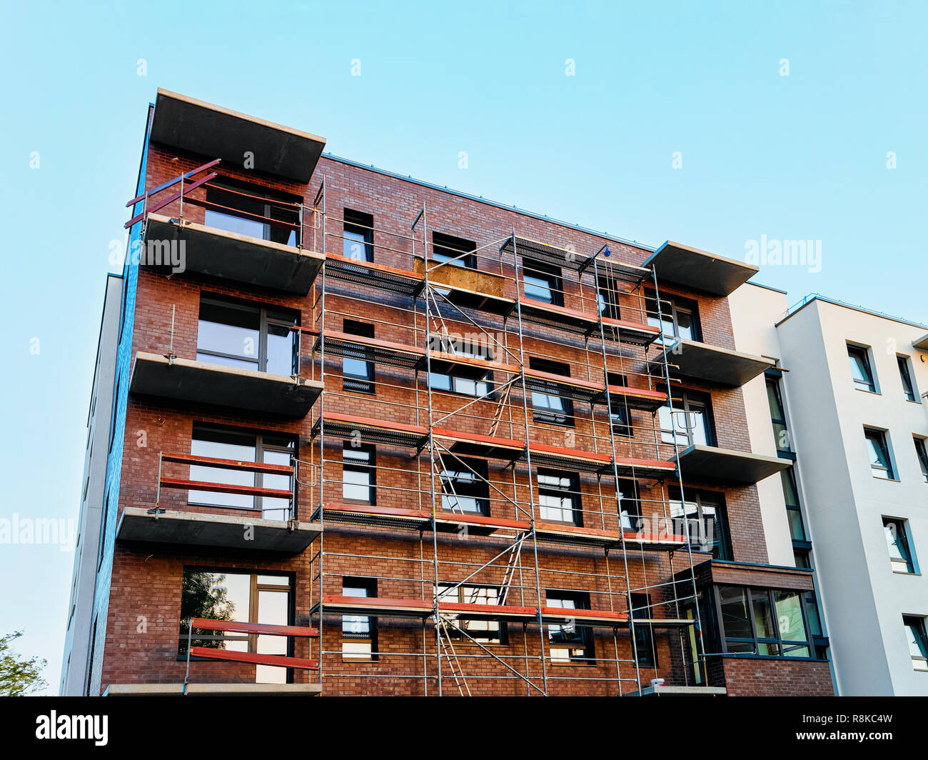 New modern apartment building concept. Residential house and home Stock ...