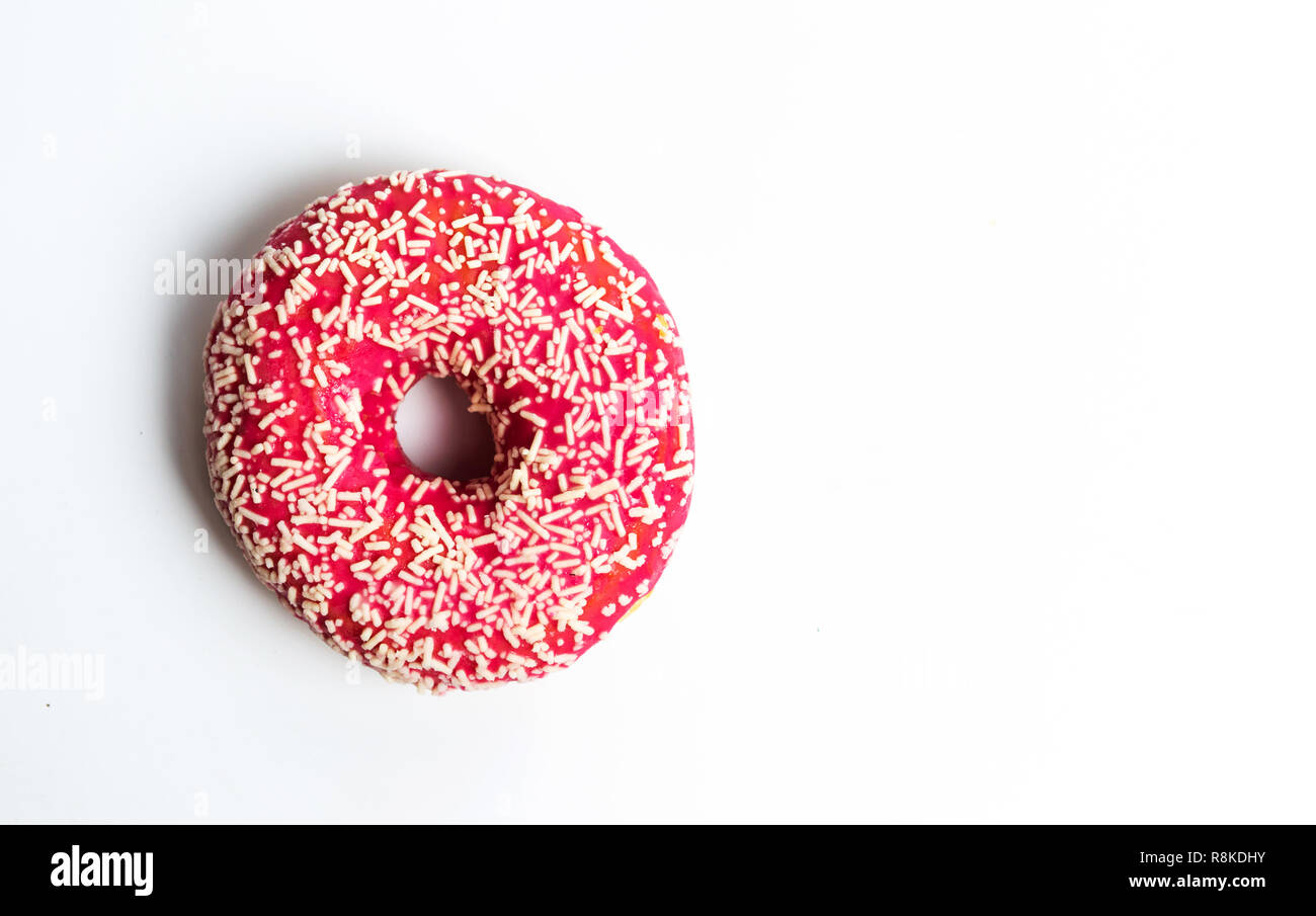 Decorated chocolate doughnut isolated no white background Stock Photo ...
