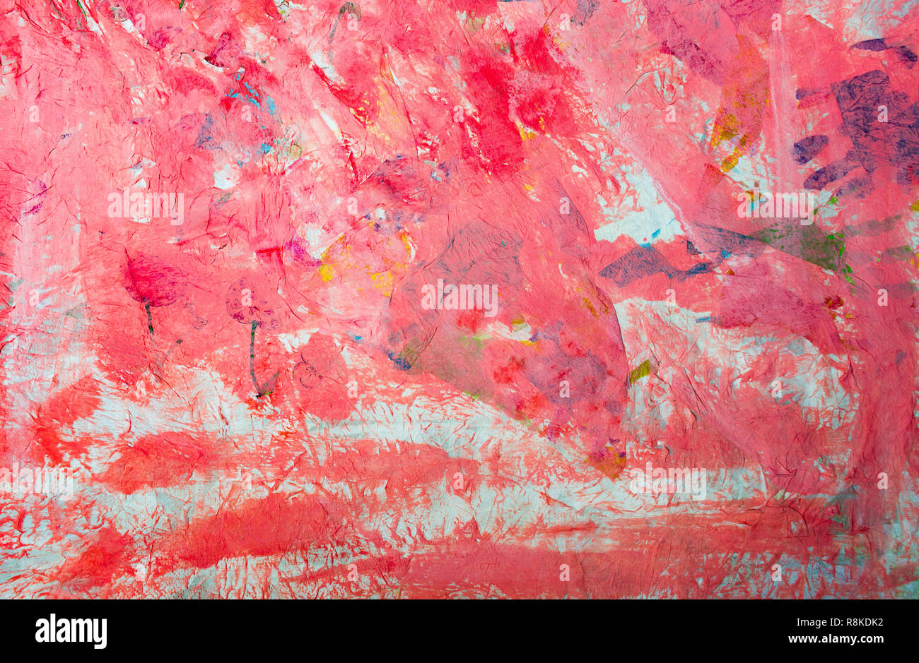 Hand painted red watercolor abstract background copy space Stock Photo ...