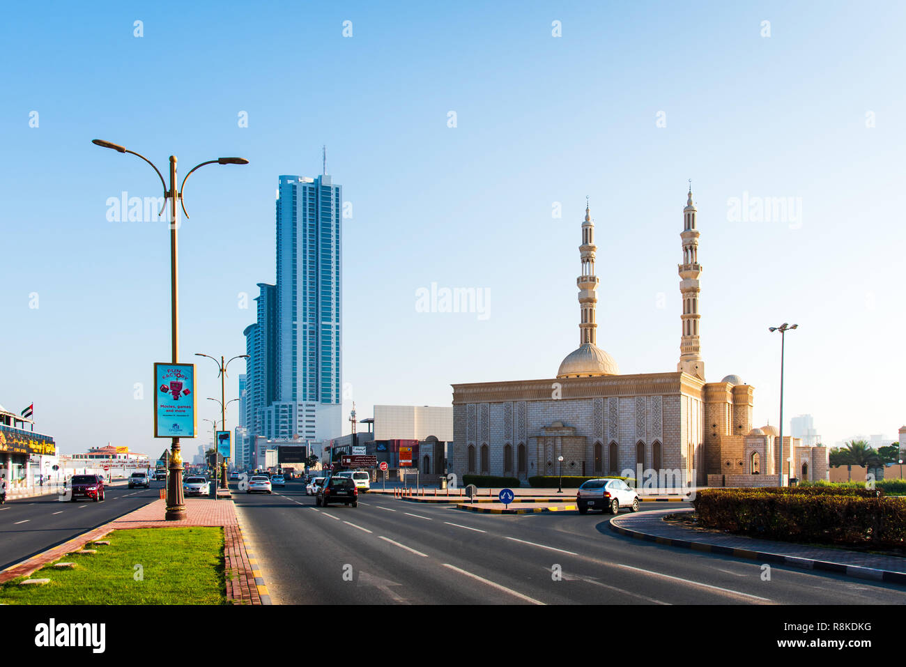 Ajman corniche mosque hi-res stock photography and images - Alamy