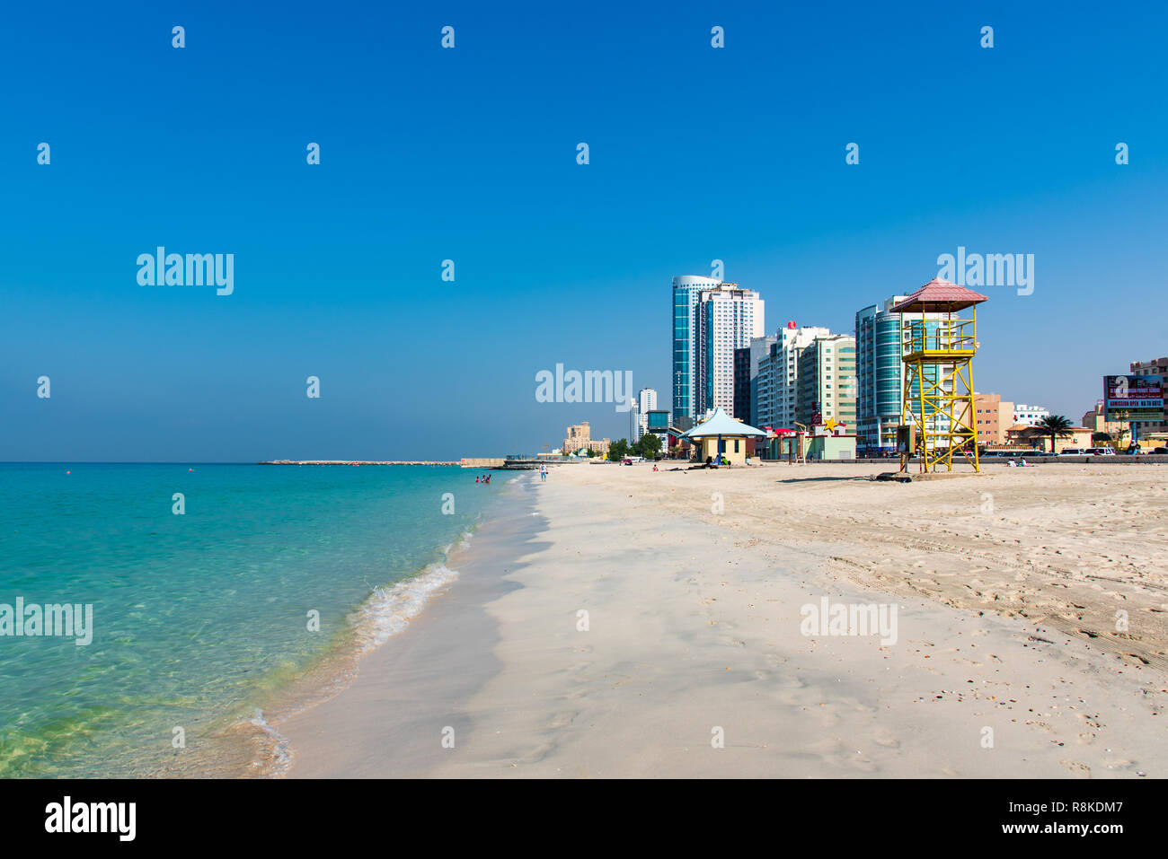 Ajman, United Arab Emirates - December 6, 2018: Ajman Corniche Beach ...