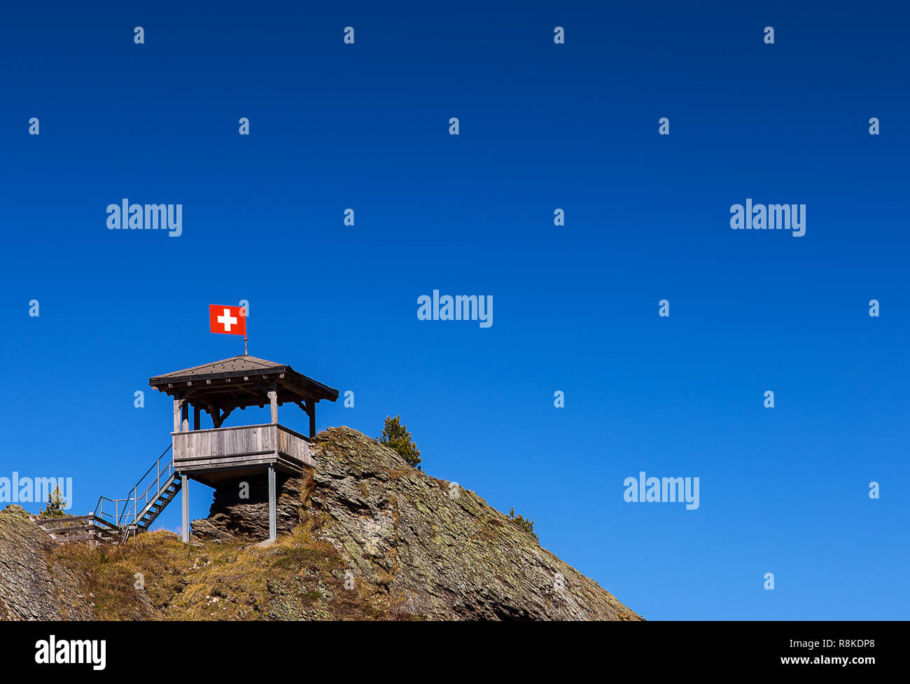 Amazing panorama view point on top of peak mountain for hiking or trail ...