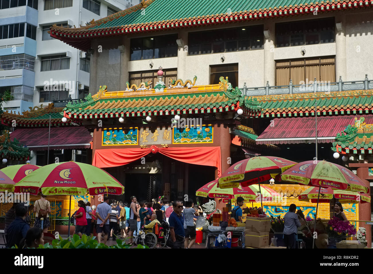Kwan Im Thong Hood Cho Temple in Waterloo Street, Bugis area, Singapore ...