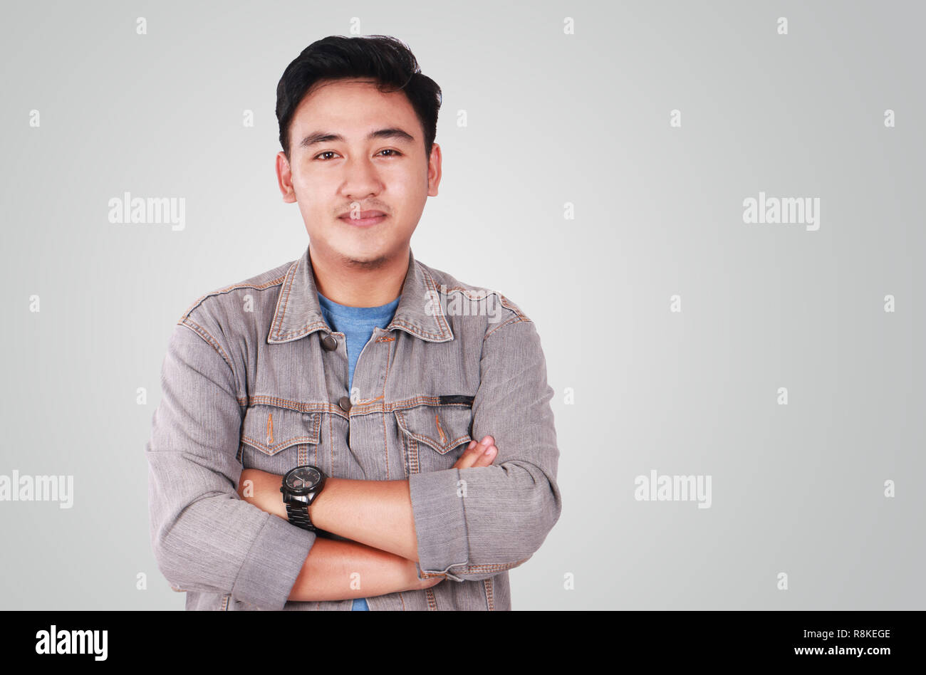 Confident smiling male model hi-res stock photography and images - Alamy