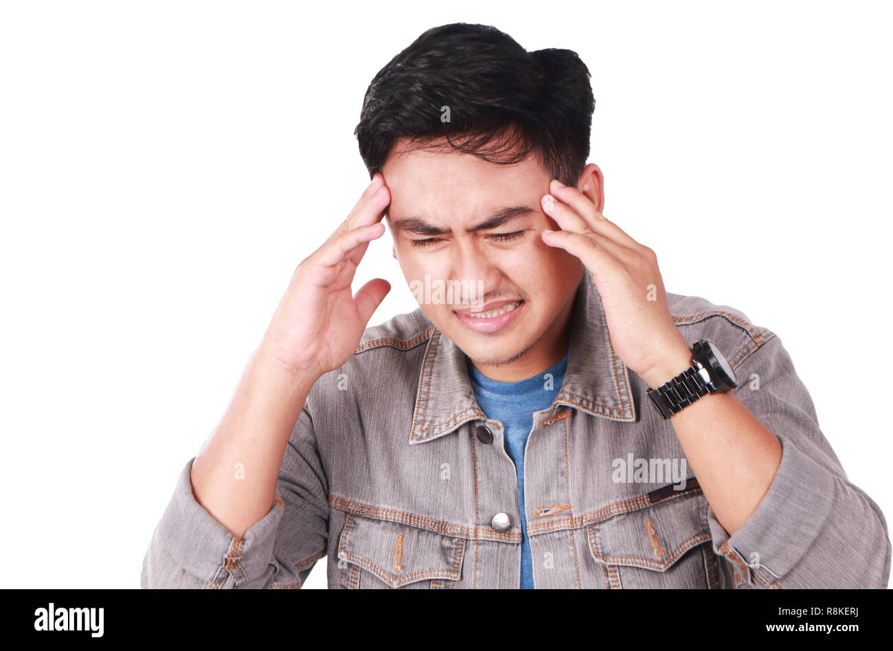 Asian man headache hi-res stock photography and images - Alamy