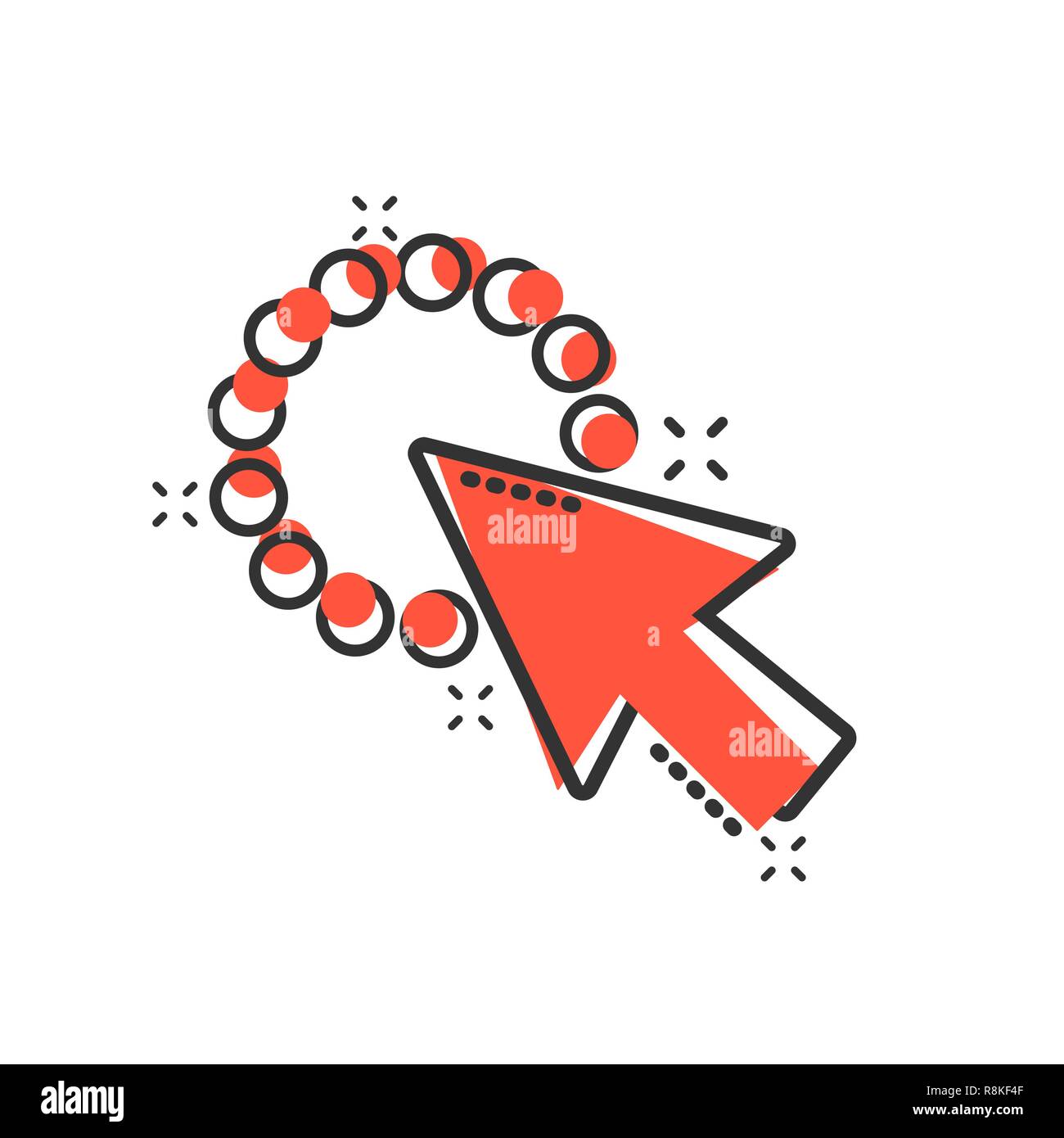 Computer Mouse Cursor Icon In Comic Style Arrow Cursor Vector Cartoon Illustration Pictogram