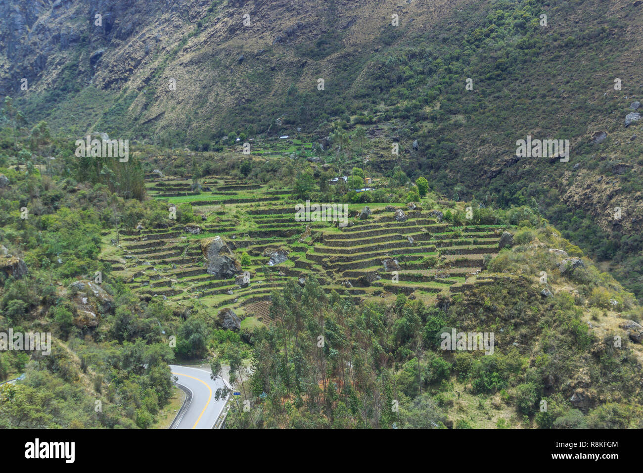 Old inca stone path machu picchu road hi-res stock photography and ...