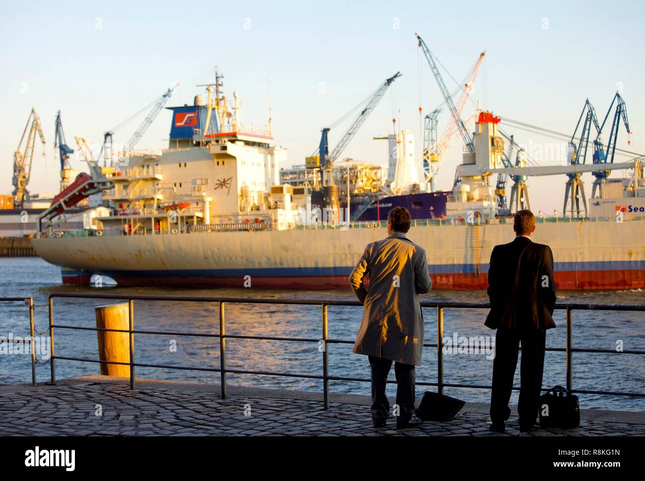 Germany, Hamburg, docks view of the city center Stock Photo - Alamy