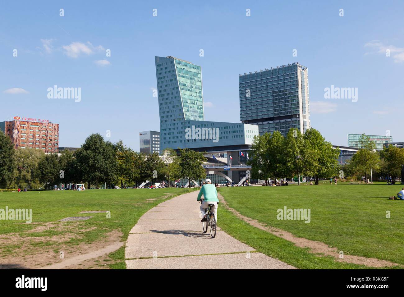 France, Nord, Lille, Henri Matisse Park and Credit Lyonnais and WTC ...