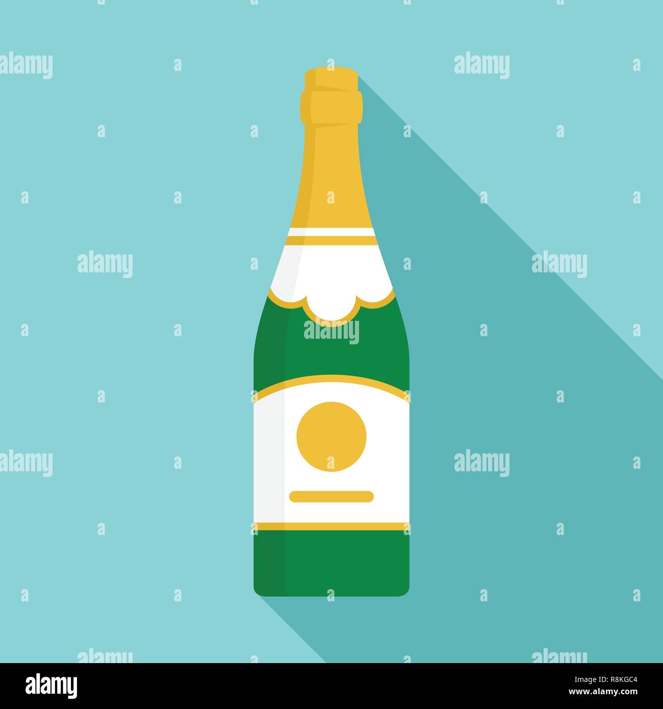 Champagne icon. Flat illustration of champagne vector icon for web ...