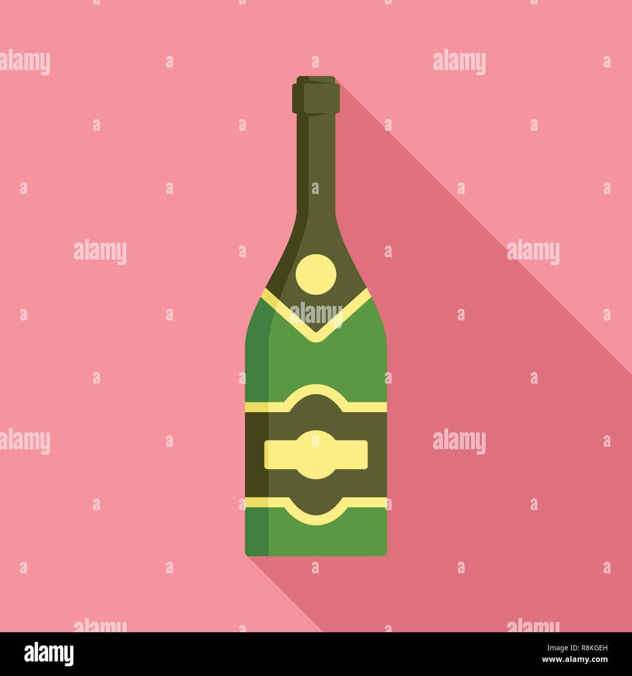 Classic champagne icon. Flat illustration of classic champagne vector ...
