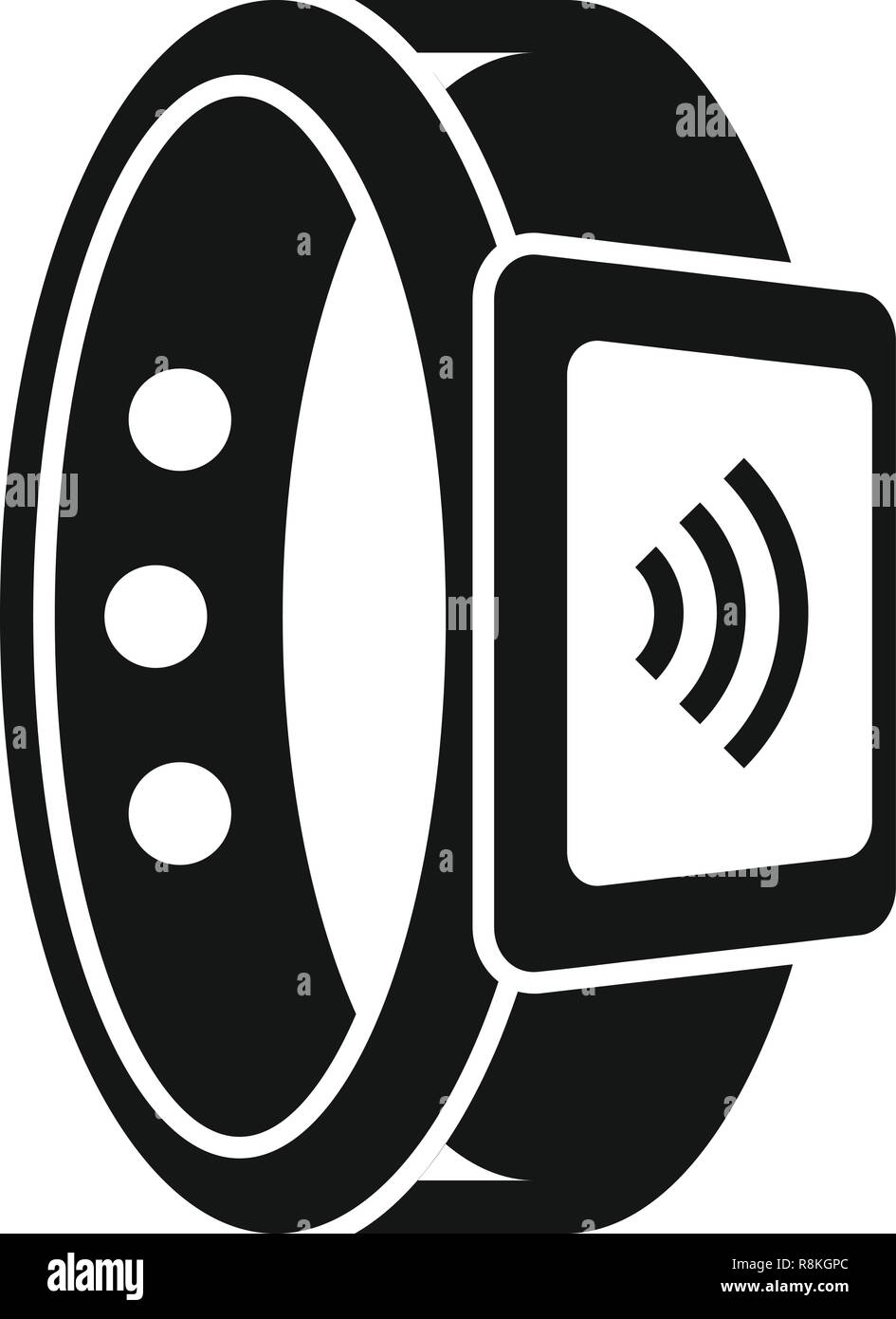 Wireless smartwatch pay icon. Simple illustration of wireless ...