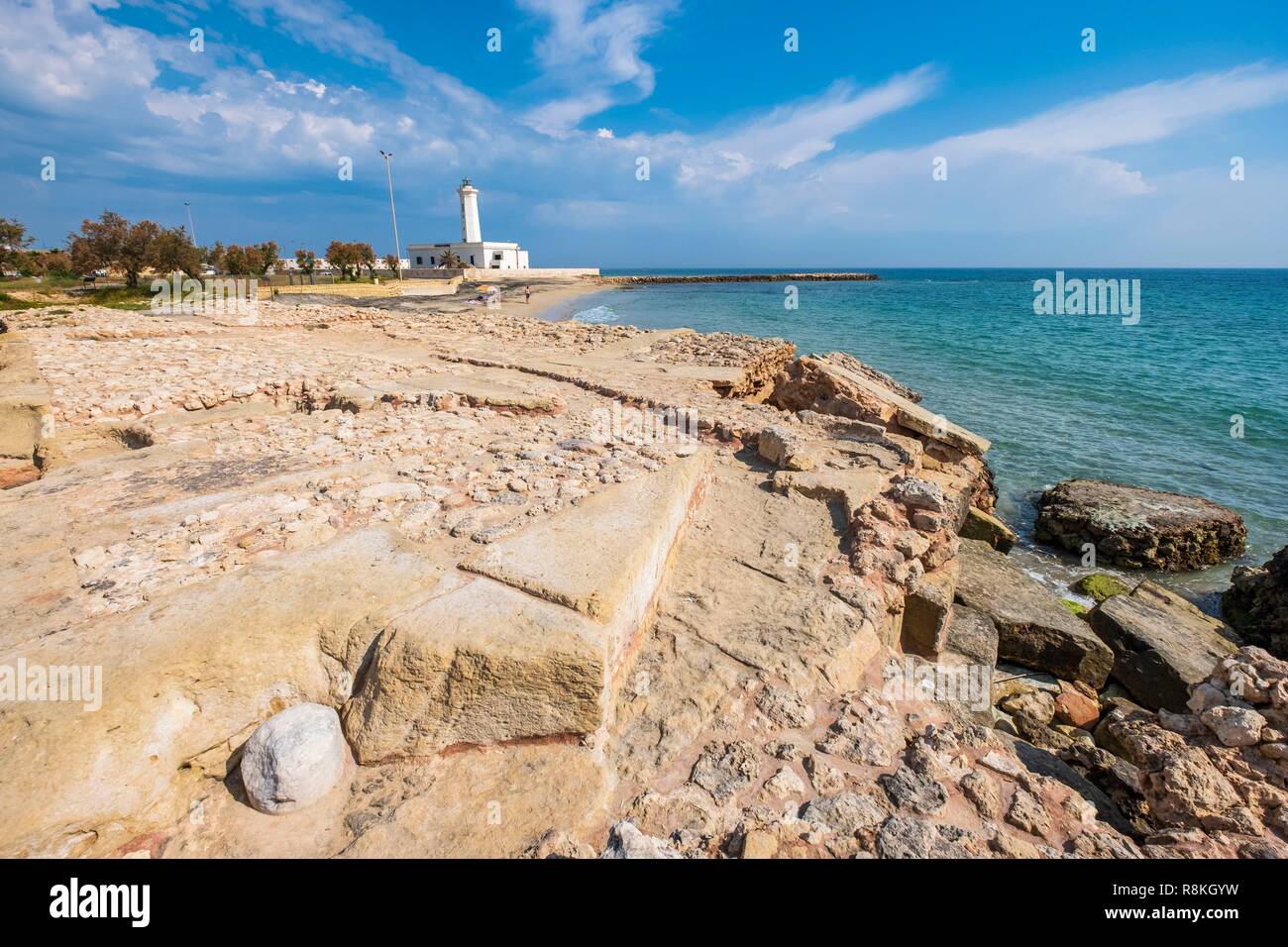 Italy, Apulia, Salento region, San Cataldo di Lecce, remains of the ...