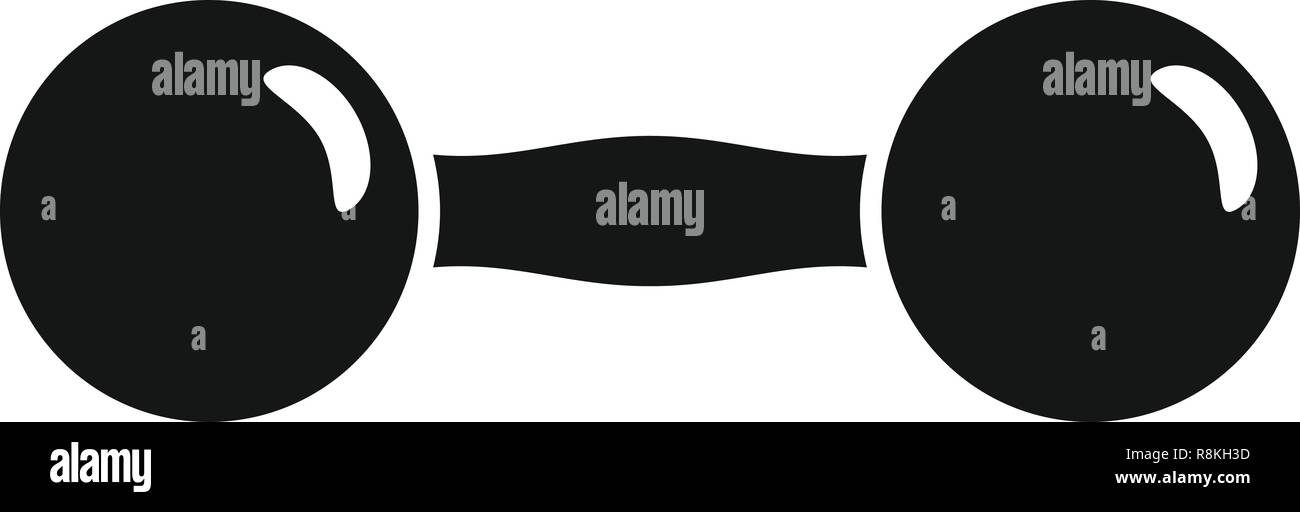 Round dumbell icon. Simple illustration of round dumbell vector icon ...