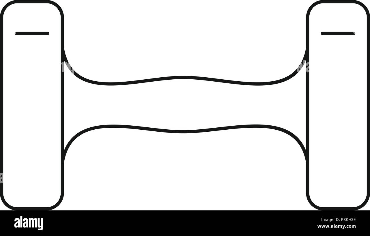 Dumbell icon. Outline dumbell vector icon for web design isolated on ...