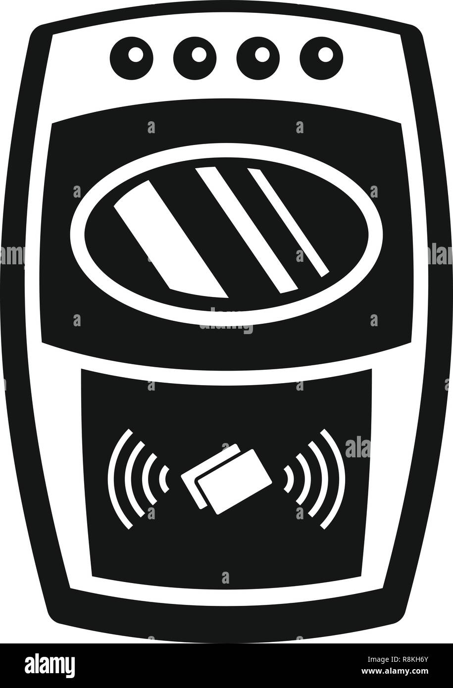 Nfc payment wall device icon. Simple illustration of nfc payment wall ...