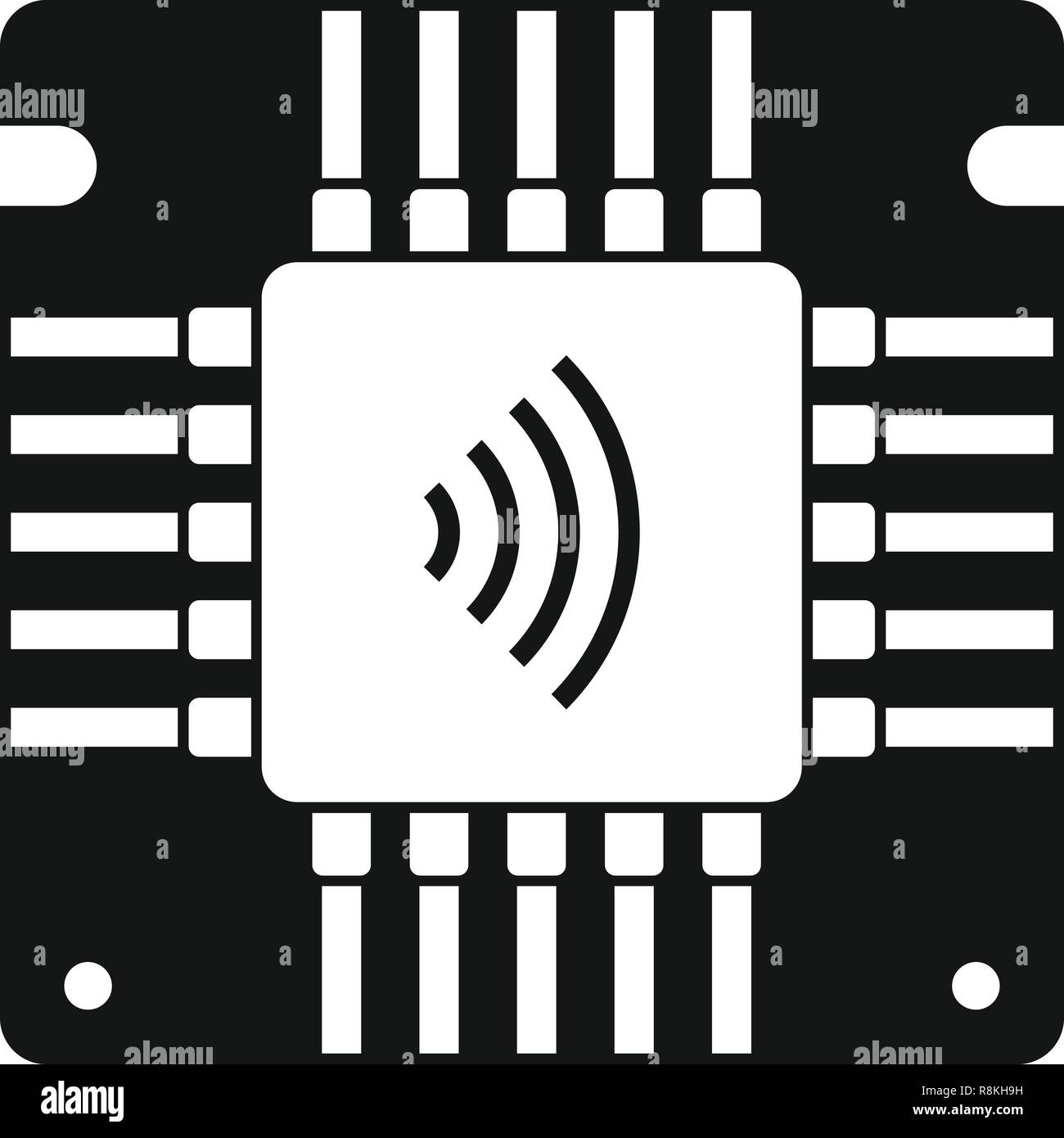 Nfc chip icon. Simple illustration of nfc chip vector icon for web ...