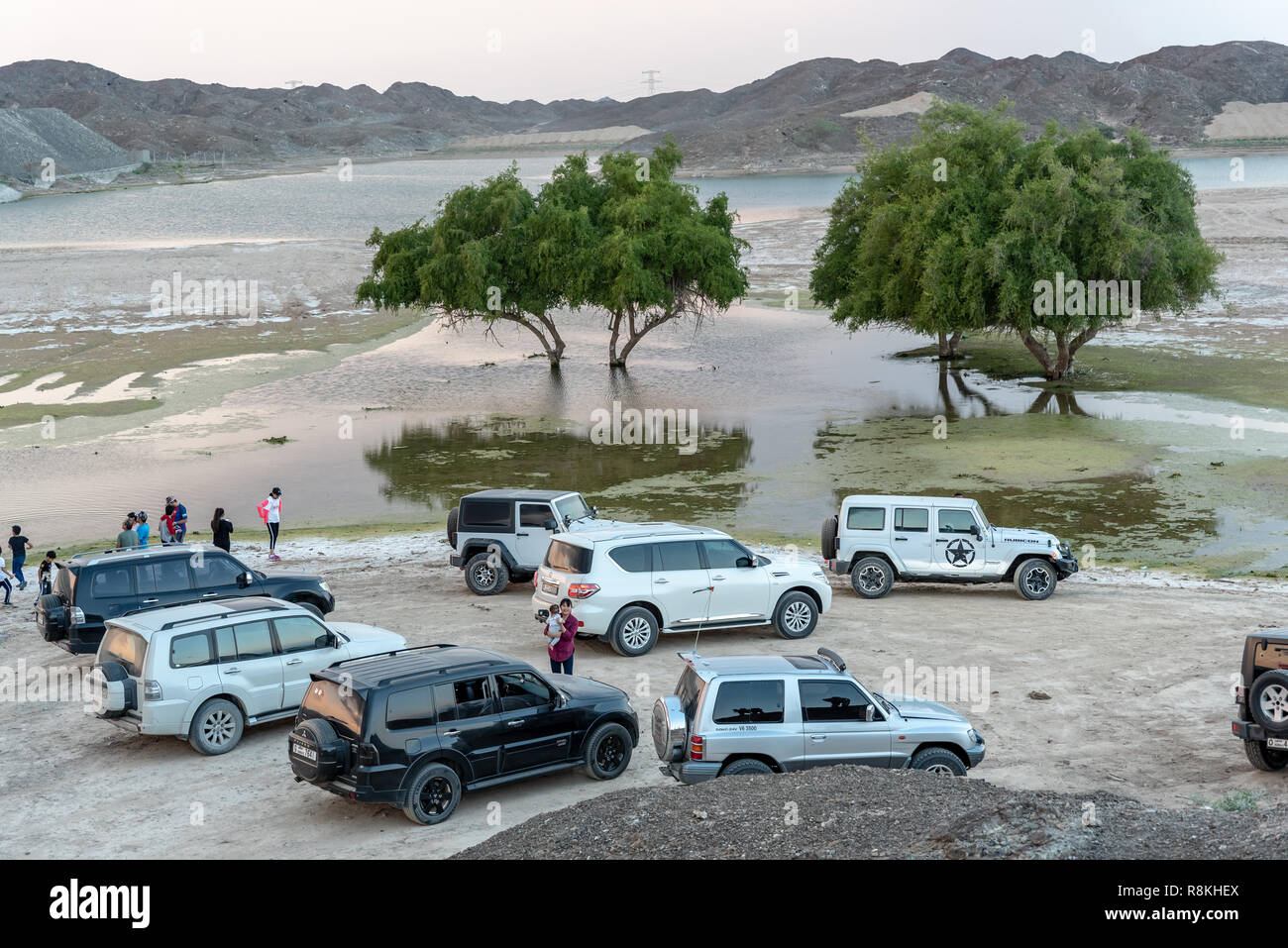 Wadi Al Qor, Sharjah, United Arab Emirates, December 14, 2018, road ...