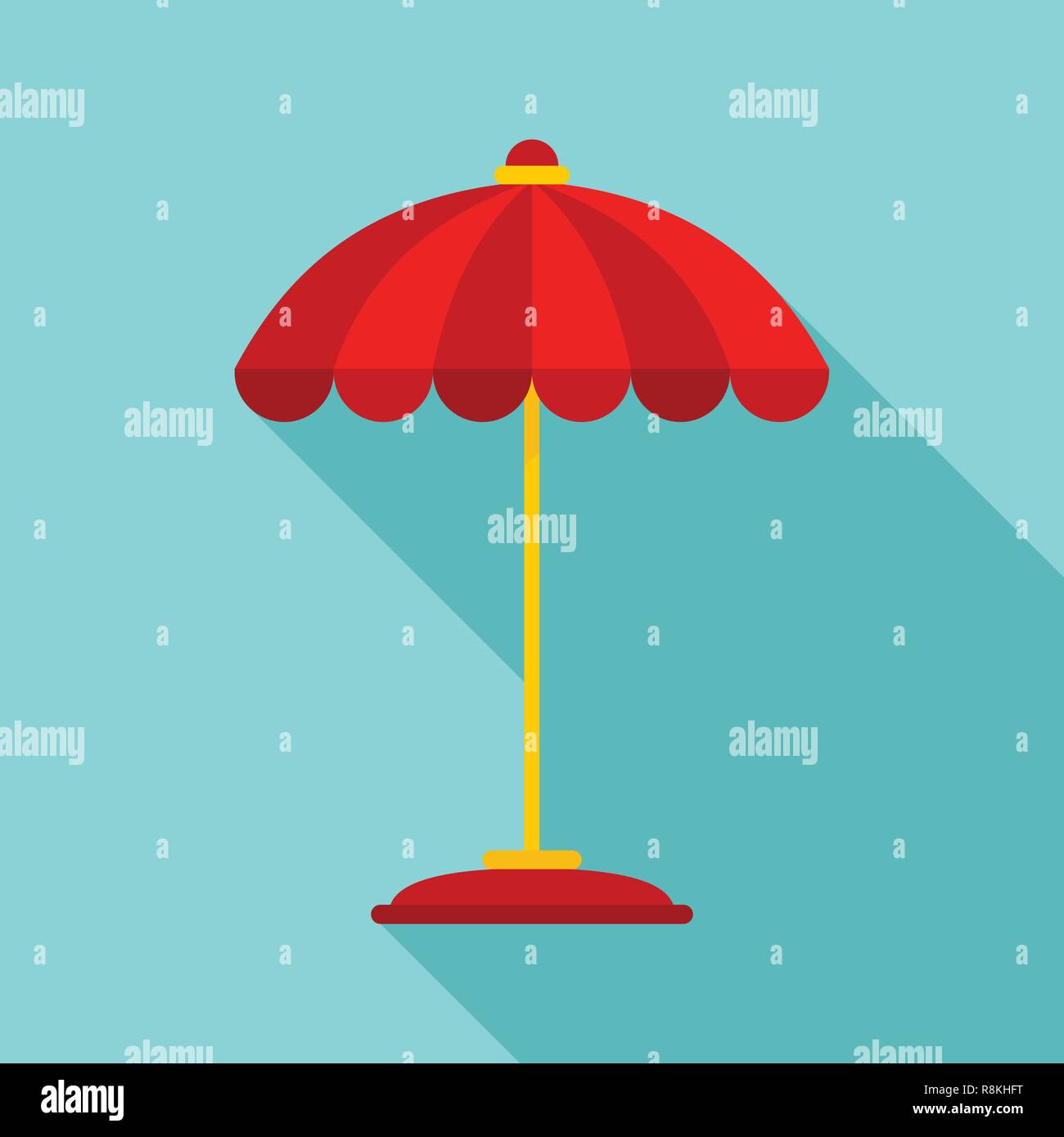 Pool umbrella icon. Flat illustration of pool umbrella vector icon for ...