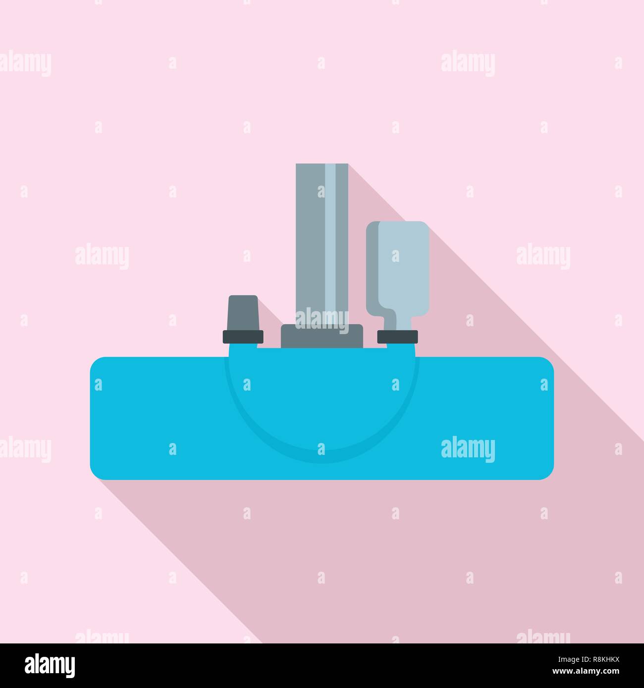Vacuum cleanning head icon. Flat illustration of vacuum cleanning head ...
