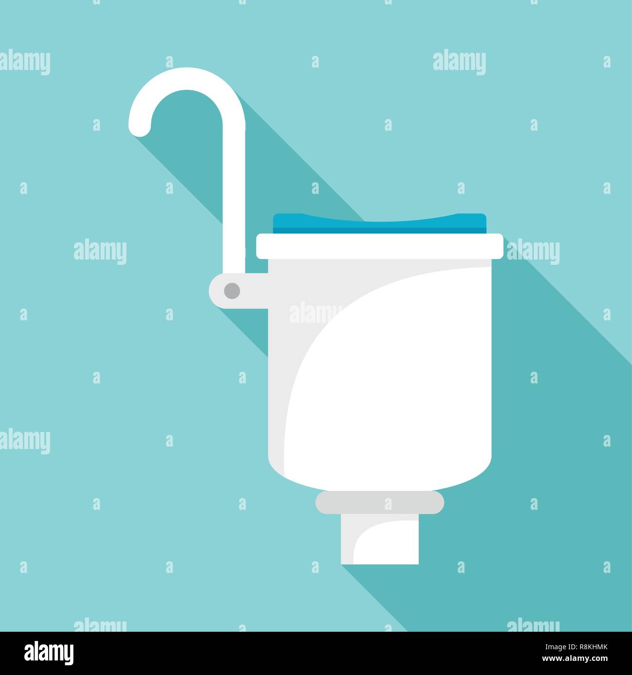 Pool skimmer icon. Flat illustration of pool skimmer vector icon for ...