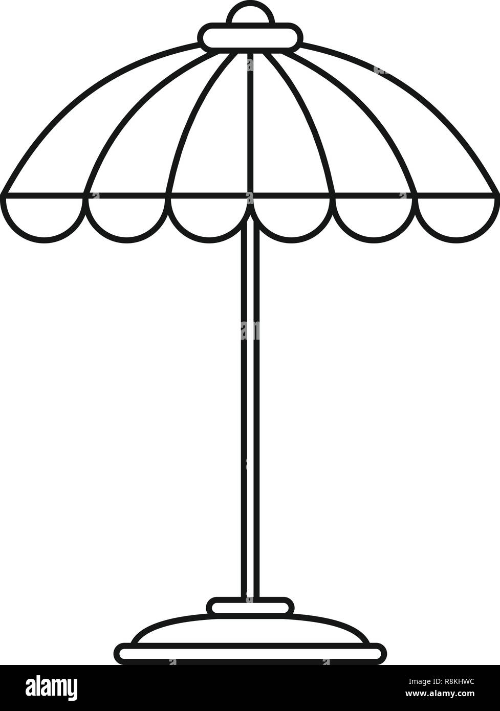 Pool umbrella icon. Outline pool umbrella vector icon for web design ...