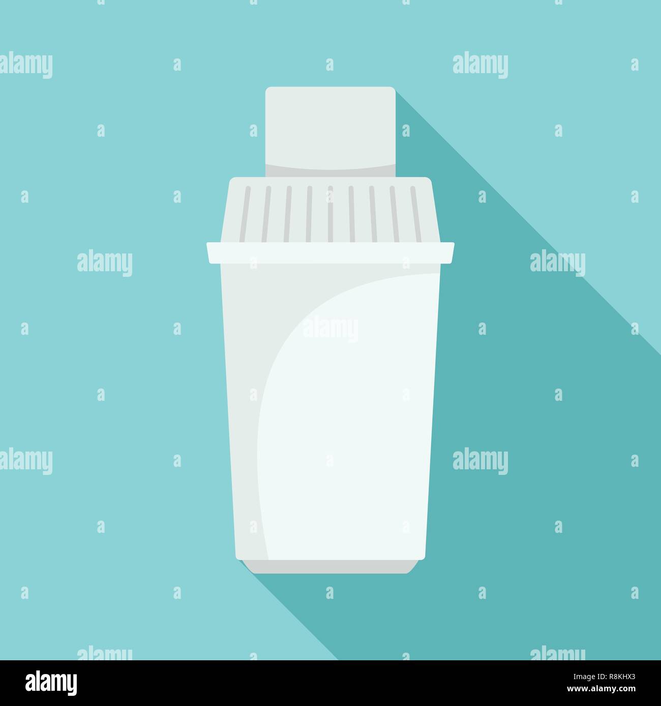 Water filter cartridge icon. Flat illustration of water filter ...