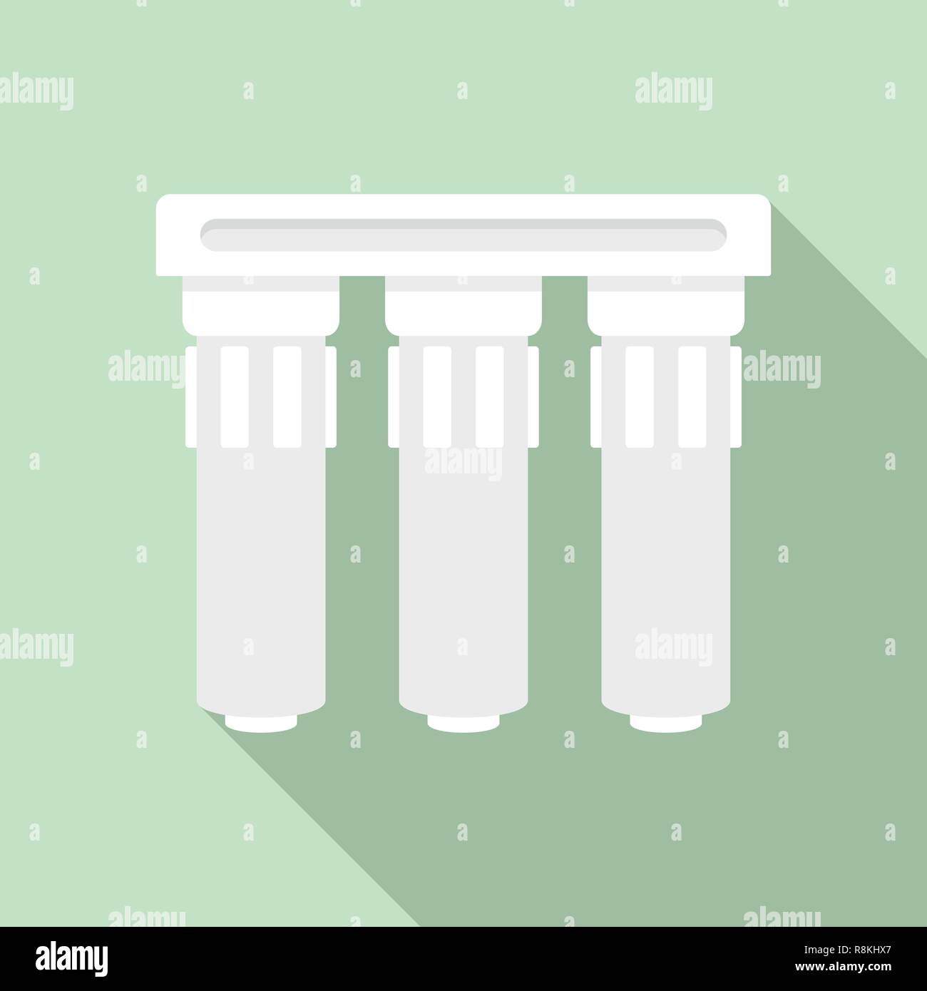 Triple water filtration icon. Flat illustration of triple water ...