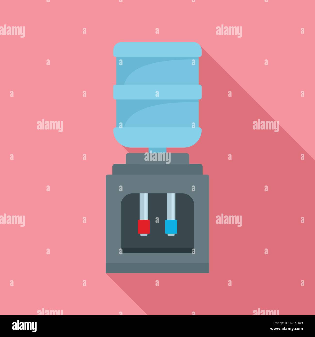 Office water filter bottle icon. Flat illustration of office water ...
